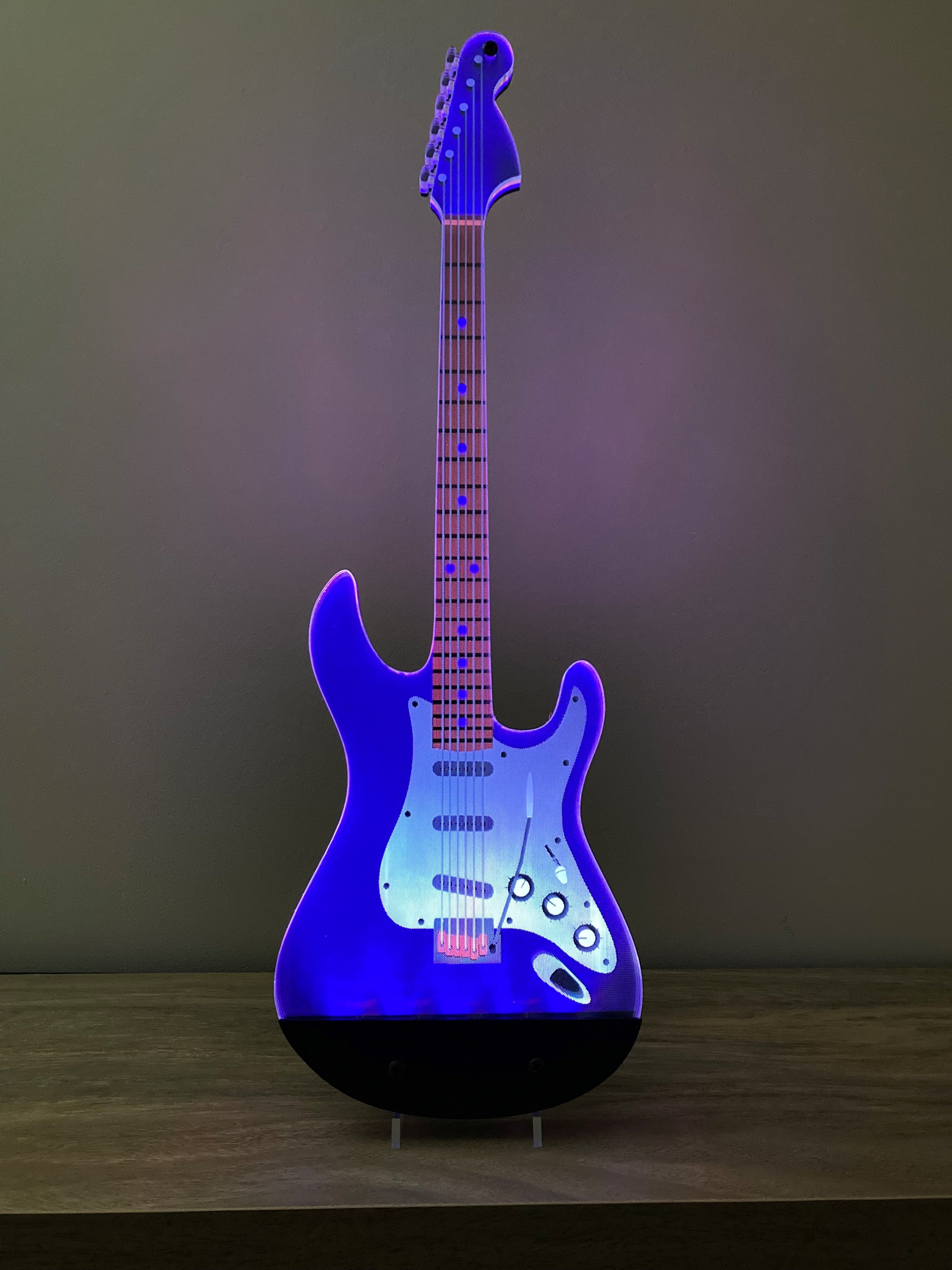Electric Guitar #1 Light Display - Inspired by the Fender Stratocaster ...